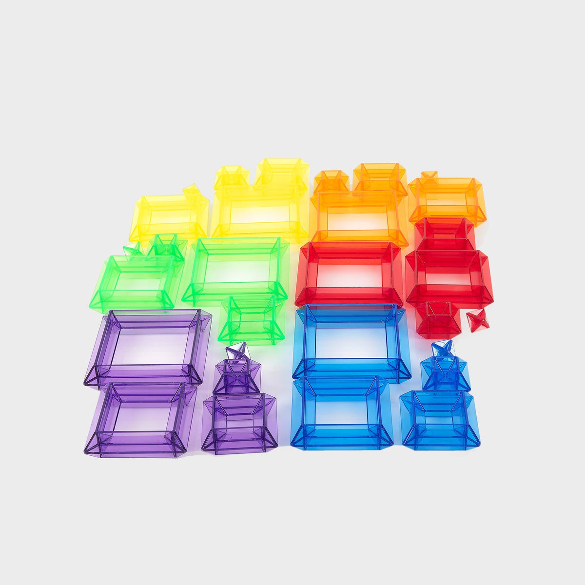 Translucent Colour Pyramid Builder - Pack of 30 – tickit®