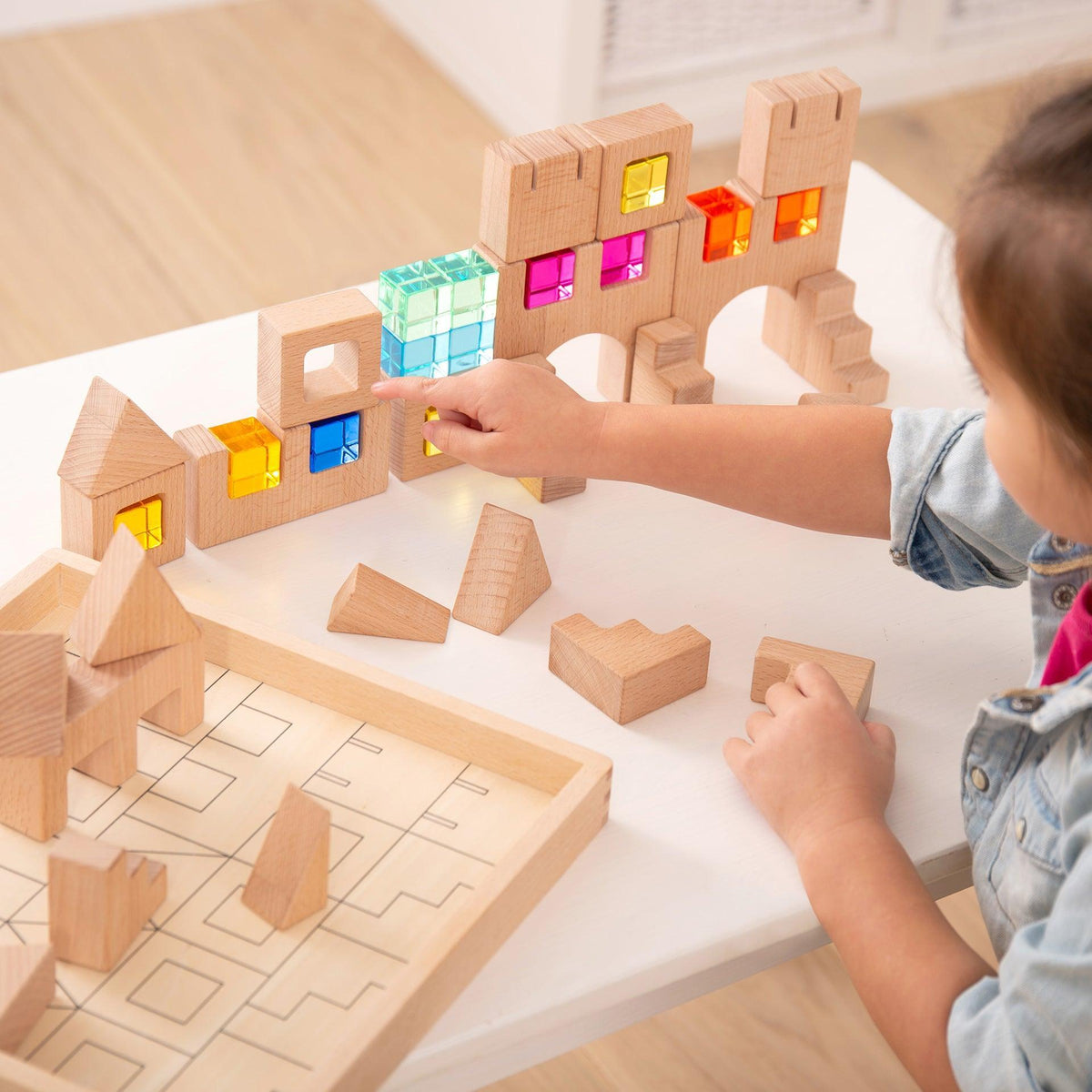 tickit® Wooden Building Gem Blocks