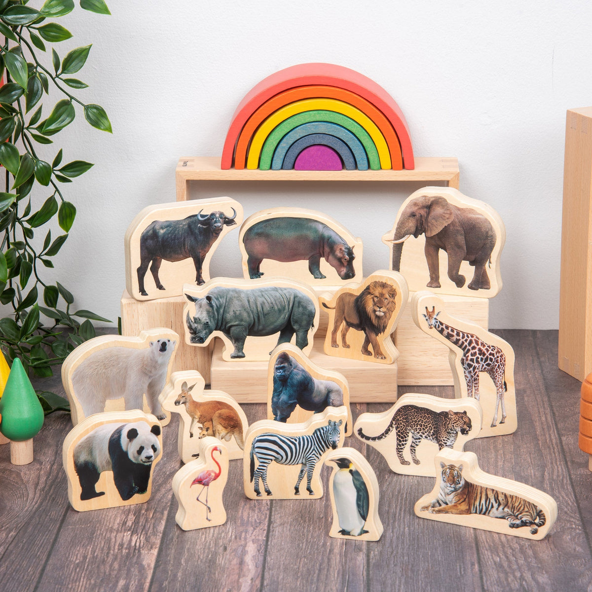 tickit® Wooden Wild Animal Blocks
