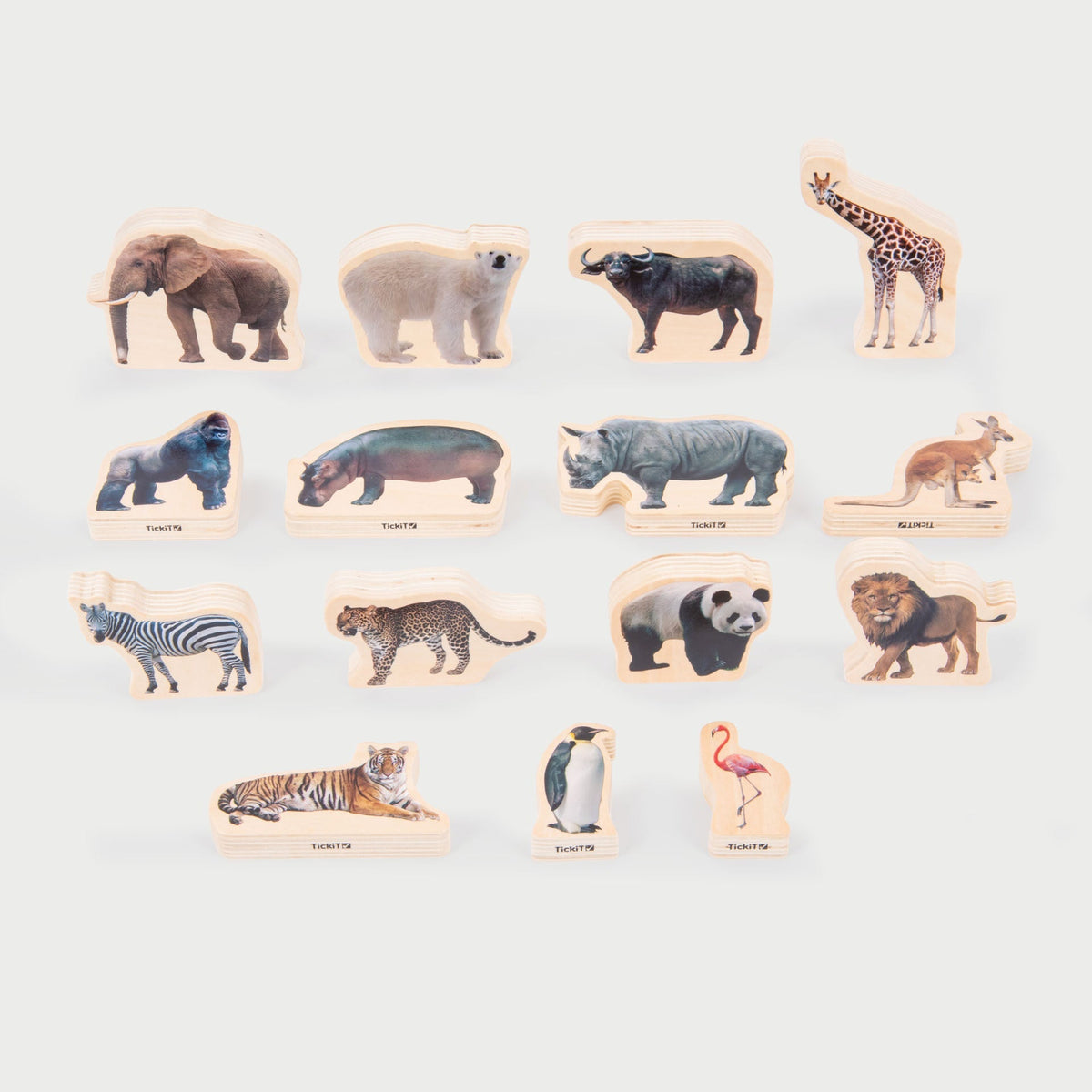 tickit® Wooden Wild Animal Blocks