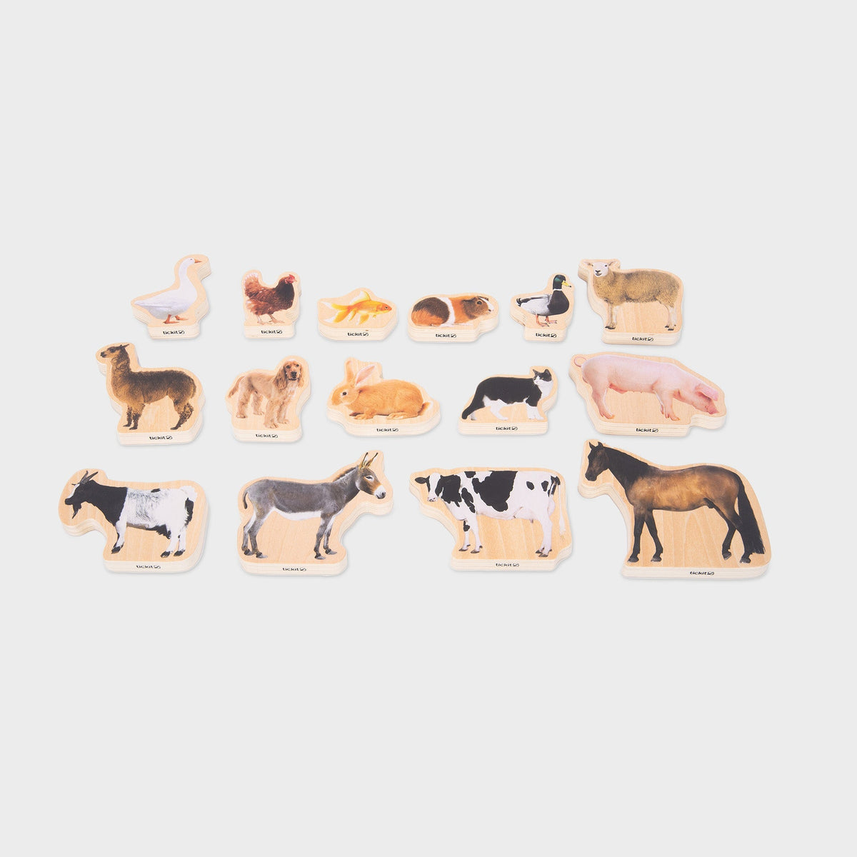 tickit® Wooden Wild Animal Blocks