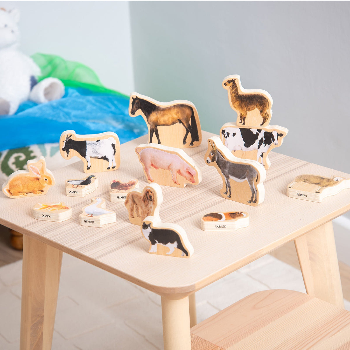 tickit® Wooden Wild Animal Blocks