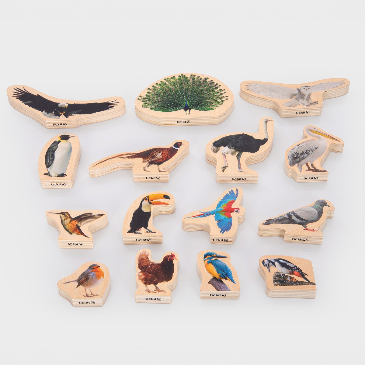 tickit® Wooden Bird Blocks