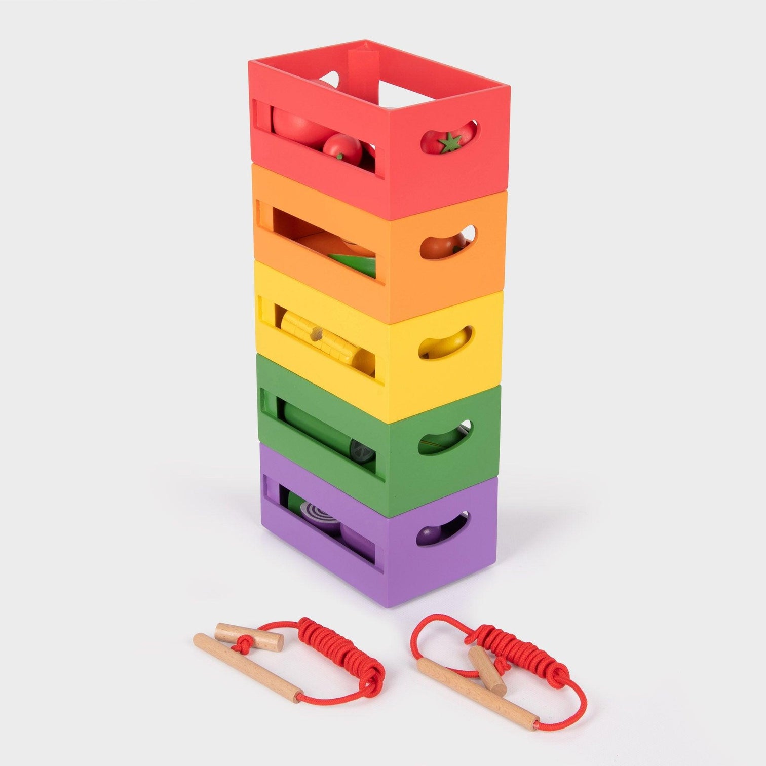 tickit® Wooden Sorting Fruit & Vegetable Crates