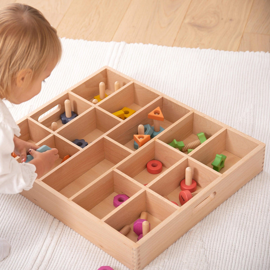 tickit® Wooden Sorting Tray - 14 way